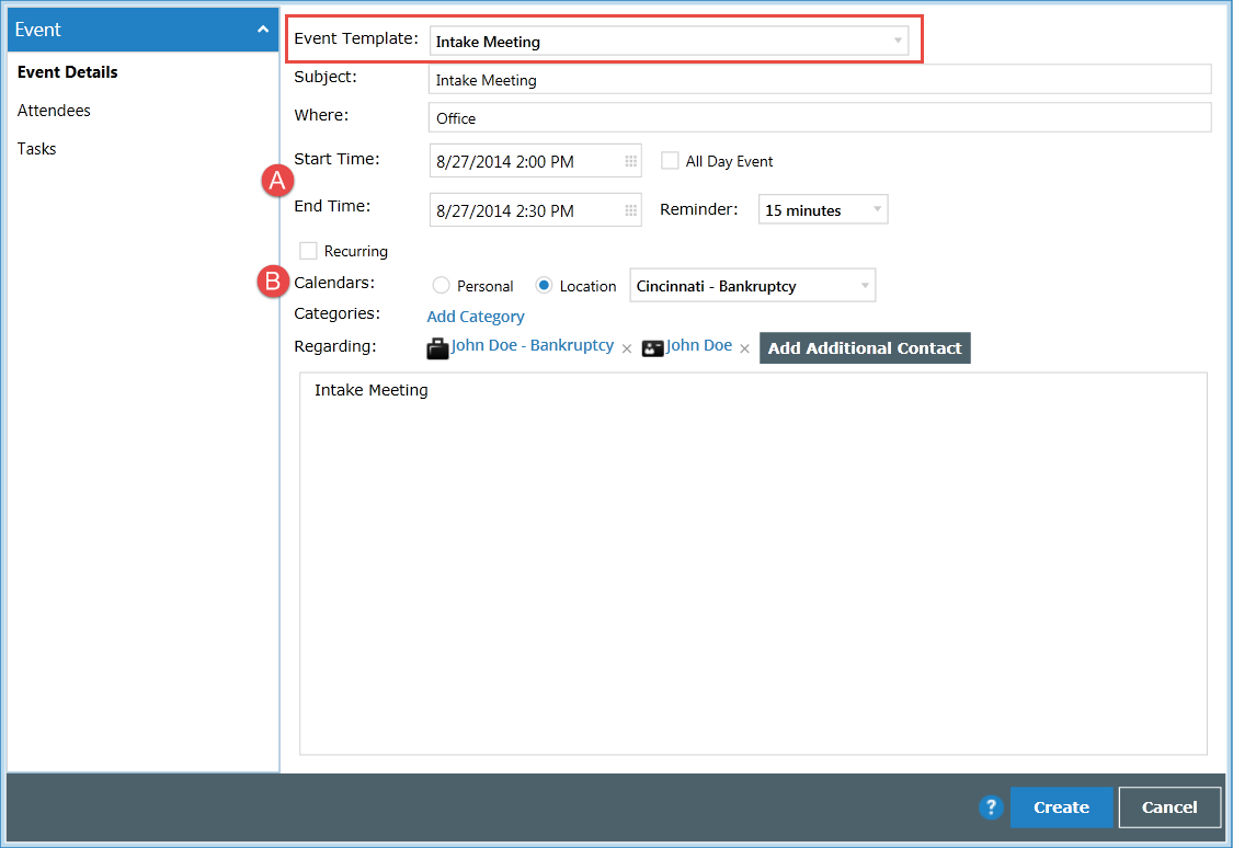 How do I use an Event Template?