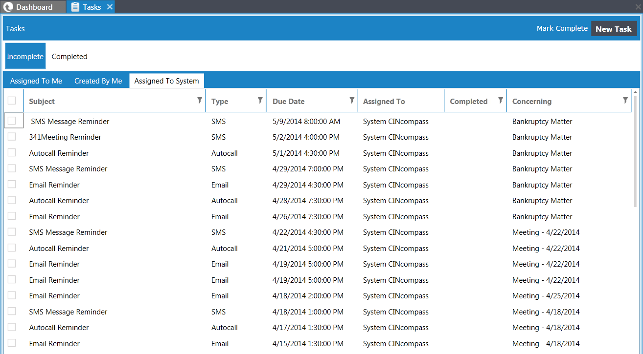How do I view all Tasks?
