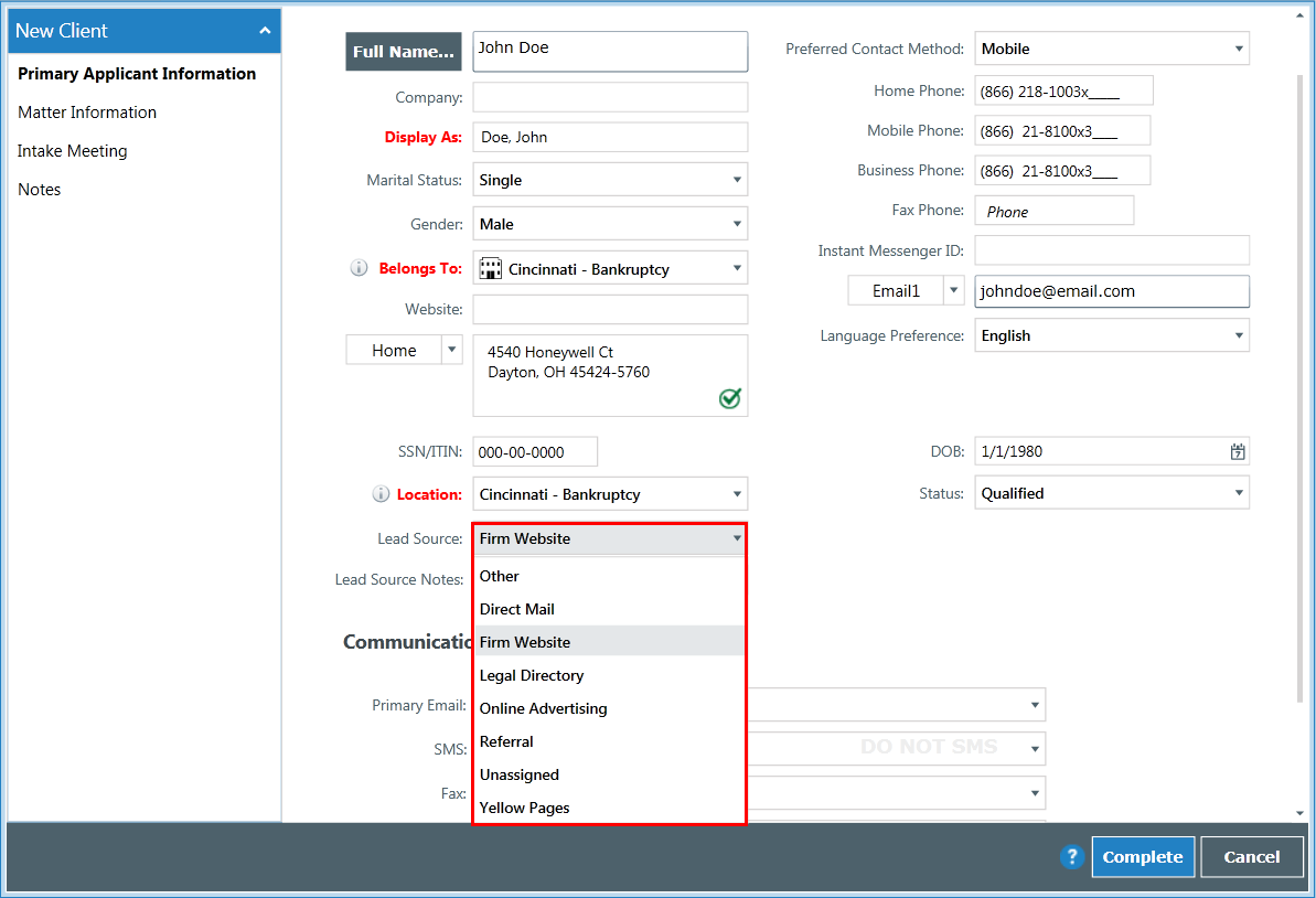 Lead Management Overview