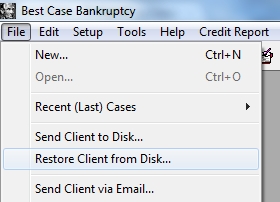 How to Email and Import a Best Case Bankruptcy Client Data File
